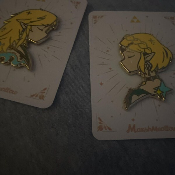 TOTK Link & Zelda Hard Enamel Pin - Loz Pins - Pin Collection - Etsy