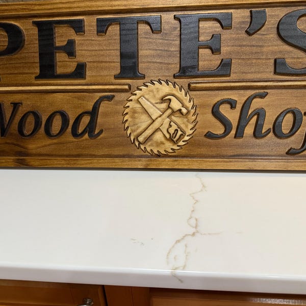 Custom Wooden Shop Sign | Wood Workshop Sign | Gifts for Men | Gifts ...