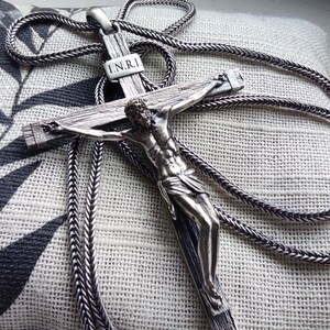 Personalized Silver Jesus Cross Necklace Handmade Crucifixion - Etsy
