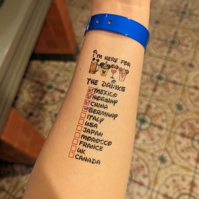 Drinking Around the World Tattoo-food & Wine Festival-epcot - Etsy