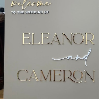 Acrylic Wedding Welcome Sign Wedding Decorations Welcome to Our Wedding ...