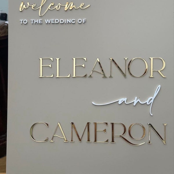 Acrylic Wedding Welcome Sign Wedding Decorations Welcome to Our Wedding ...