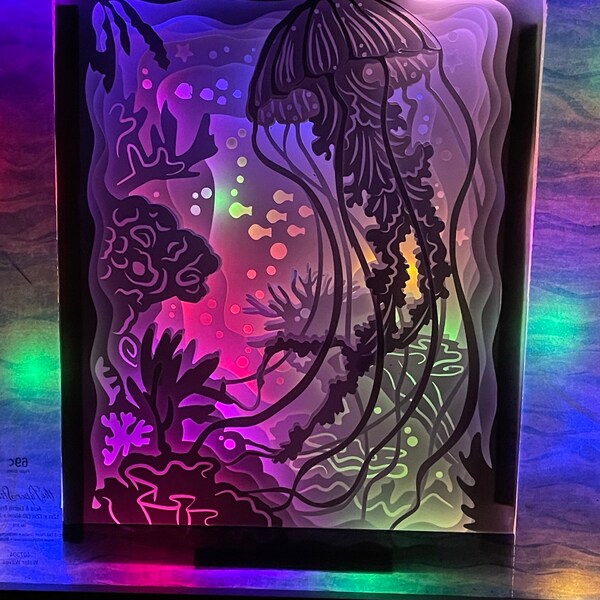 3D Jellyfish, Shadow Box Svg, for Cricut, for Silhouette, Layered ...
