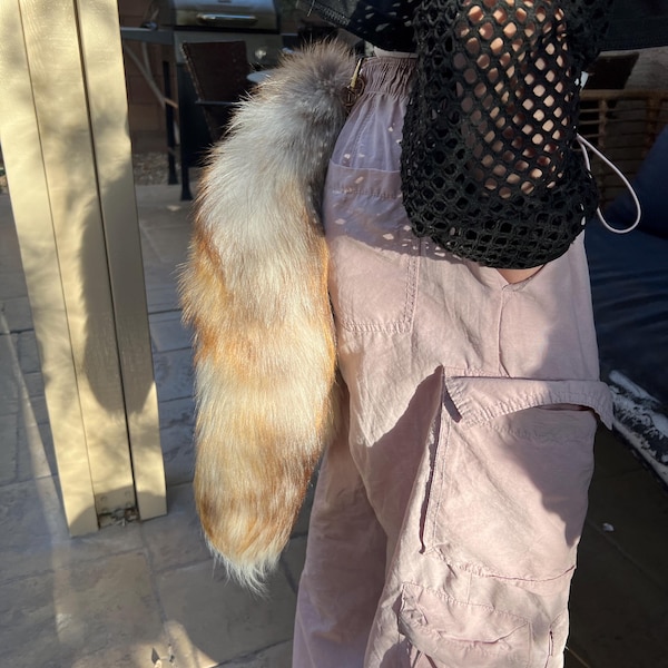 XL Smokey Red Fox Tail (XL and Regular Size), Real Fox Tail, Tails for ...