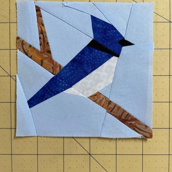 Blue Jay Paper Pieced Block Pattern in PDF - Etsy