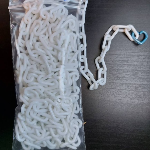 Small Plastic Chain, 3/4 Links, 3 Mm Thick, 10 Feet Craft Chain for ...