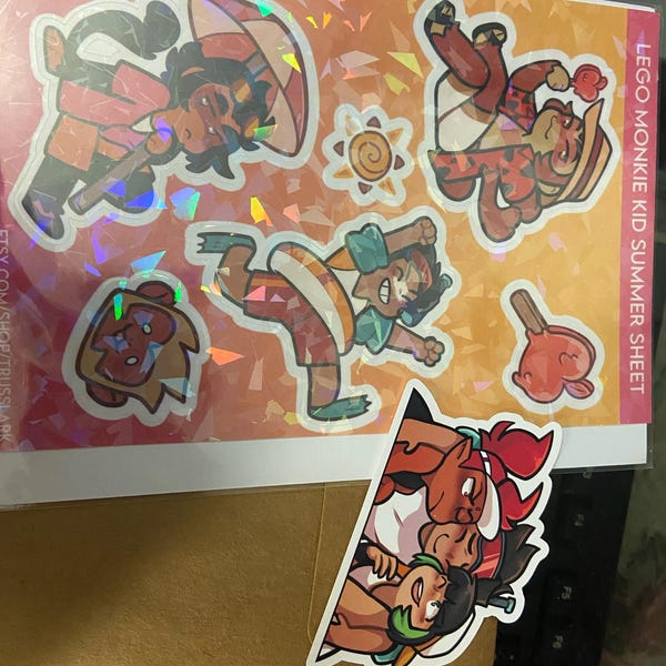 LMK Summer Vinyl Sticker Sheet 4x6 Inch | Wukong Macaque MK | Vinyl ...