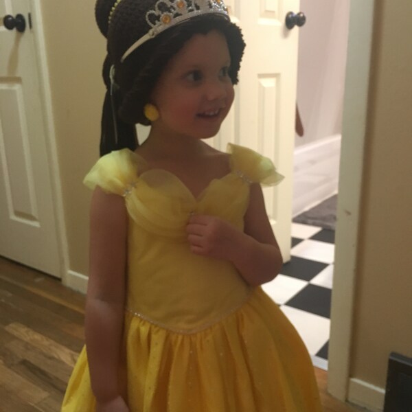 Belle, Belle Hat, Disney Princess Belle Wig or Hat, Belle Costume Hat ...