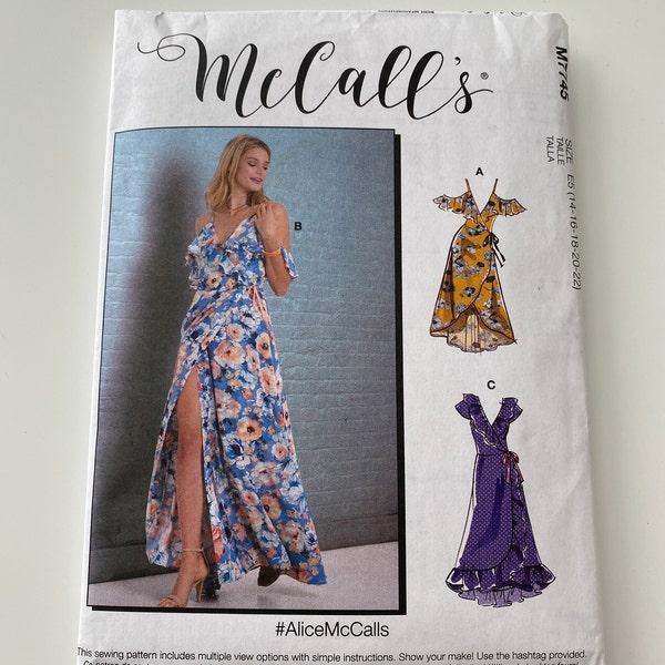 Misses' Wrap Dresses, Cold Shoulder, Ruffles - Mccall's Sewing Pattern ...