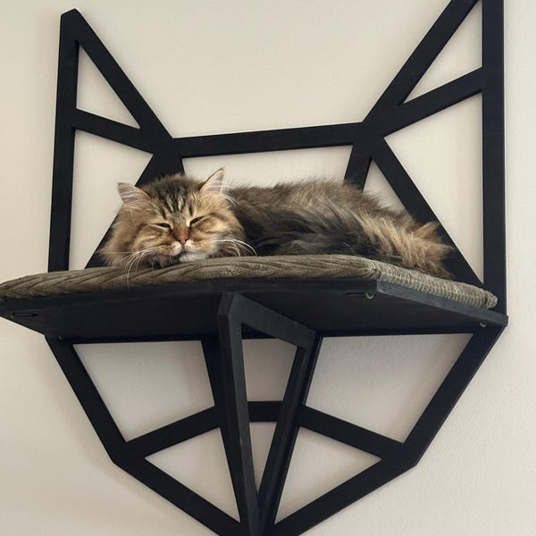 Cat Shelf Memphis 1, Cat Shelves, Cat Climbing Wall, Modern Cat Shelf ...