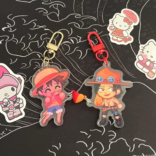 One Piece Ship Keychain Magnet Heart Romance or Friendship Charms Zoro ...