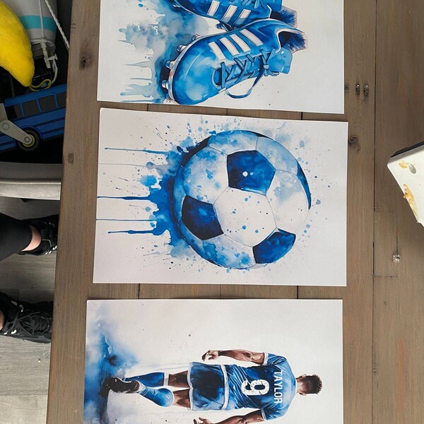 Printable Soccer Wall Art Print, Custom Soccer Poster, Boys Bedroom ...