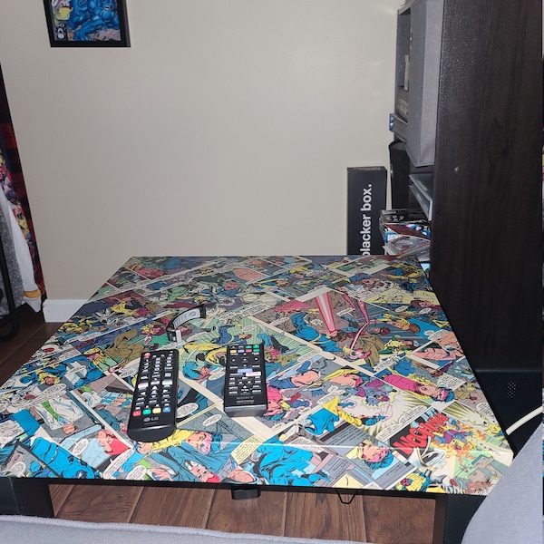 Comic Book Cover Side Table - Etsy