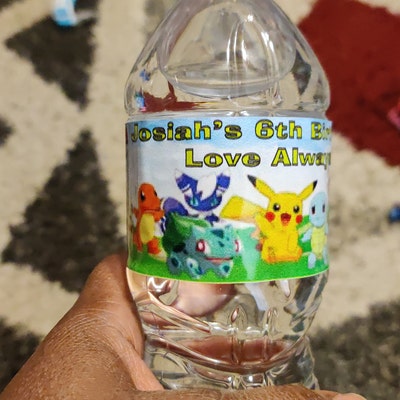 Personalized 3 Pokémon Birthday Stickers 8 Designs - Etsy