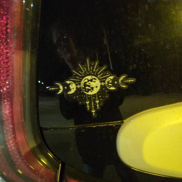 Clear Moon Phases Sticker | Boho Moon Sticker | Clear Moon Sticker - Etsy