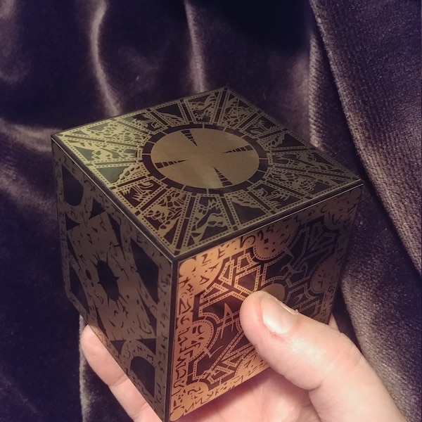 Hellraiser Puzzle Box: Full Size Foil Face Solid Maple Replica - Etsy