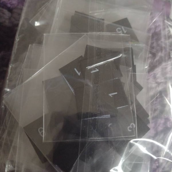 Black / White Woven Size Label Tabs Xxs Xs S M L Xl Xxl 3xl 4xl 5xl ...