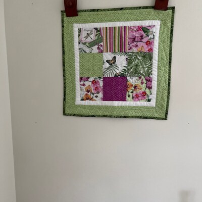 Quilted Table Runner, Modern Coffee Table Linens, Neutral Quilted Table ...