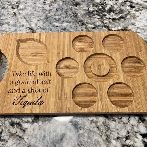 Personalized Round O' Shots Board - Custom Engraving - Etsy