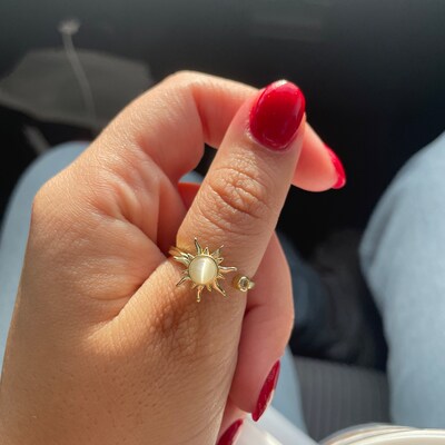 Planet Fidget Ring Rainbow Spinner Ring Anxiety Ring - Etsy