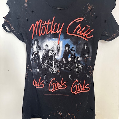 Motley Crüe Bleached Distressed Shirts Dress or Top Band Tee S-3XL - Etsy