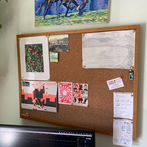 Extra Large Framed Cork Board - Black Solid Wood Frame | 8mm Thick Cork ...