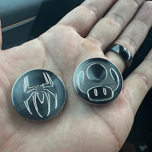 Disc Golf Aluminum Mini Marker Mushroom Super Mario Nintendo Engraved ...