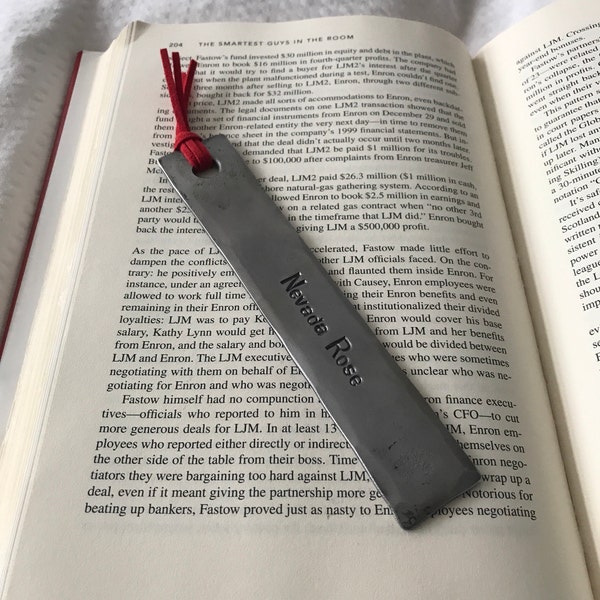6th Wedding Anniversary Bookmark - Hand Made Personalised Iron Gift ...