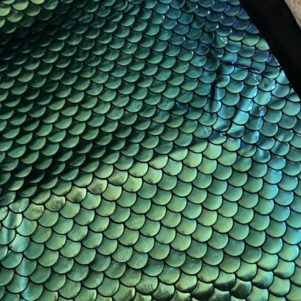 Iridescent Mermaid Foil Fish Scales Nylon Spandex 4way Stretch 58/60 ...