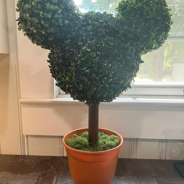 One of a Kind Mickey Mouse Head Topiary | Patio | Home Decor | Gift ...
