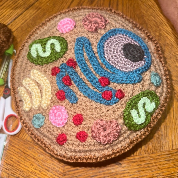 Animal Cell Eukaryotic Mini Pillow Crochet Pattern! PATTERN ONLY! PDF ...