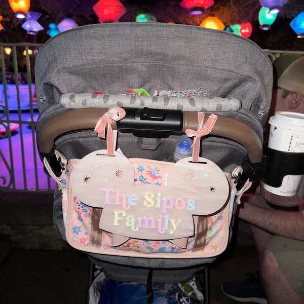 Disneyland Stroller Sign, Custom Stroller Tag, Personalized Stroller ...
