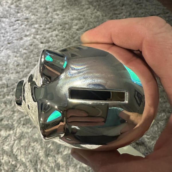 Personalised Silver Plated Pig Money Box Laser Engraved New Baby ...