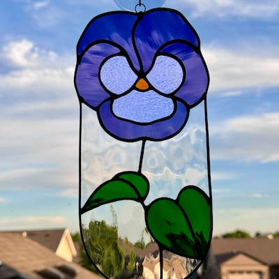 Rose Pattern Stained Glass Pattern DIY Stained Glass Pattern Pdf Flower ...