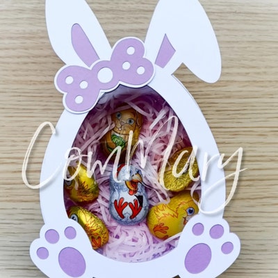 Bunny Easter Eggs Candy Box SVG for Cricut Projects, Scanncut, Cameo4 ...