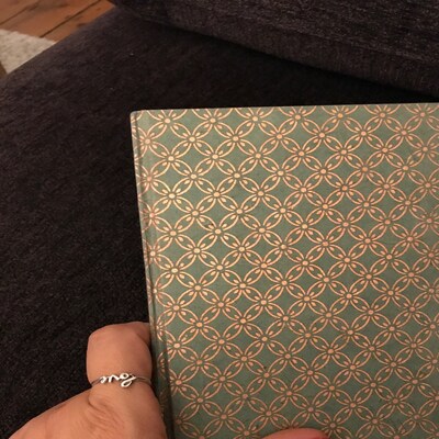 Handmade Lokta Paper Address Book, Copper/dark Teal Blossom Print - Etsy