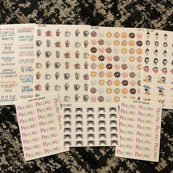 Mixed Words or Scripts for Planner, Mix of Scripts, Script Sticker for ...