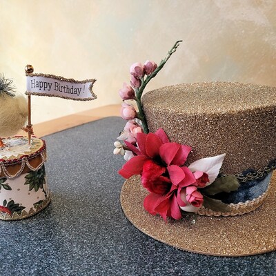 Vintage Inspired Paper Mache Oval Chick Box Easter Candy Box - Etsy