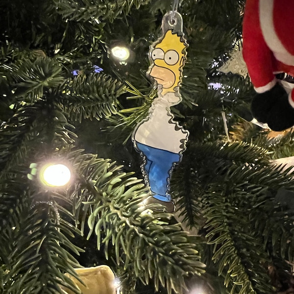 Homer Simpson Fading Into Bushes Christmas Ornament Pendant - Etsy