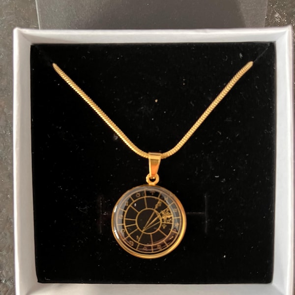 Personalized Birth Chart Necklace Pendant Gold. Custom Natal Chart ...