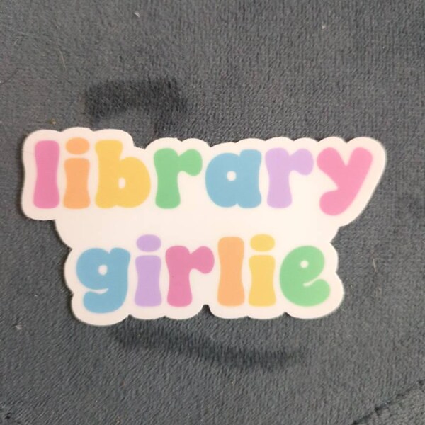 Library Girlie Vinyl Sticker, Trendy Water Bottle Decal, Librarian ...