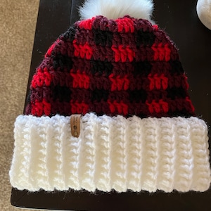 CROCHET PATTERN Buffalo Plaid Family Hat Set - Etsy