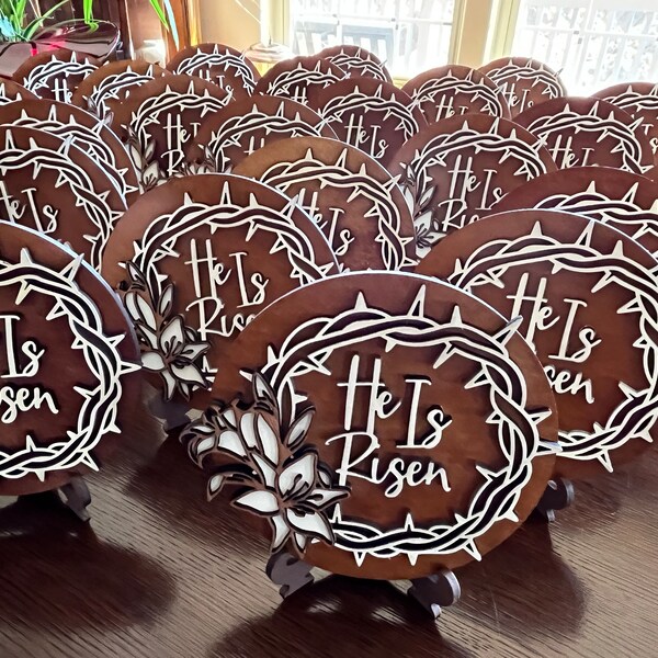 Easter Laser Cut File, He is Risen Laser SVG, Glowforge Easter, Laser ...