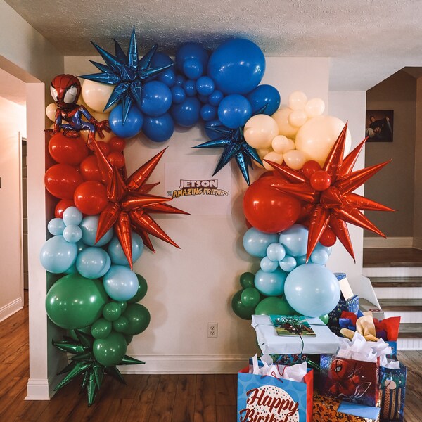 Spider-man Balloon Centerpiece Birthday Party Decorations Spiderman ...