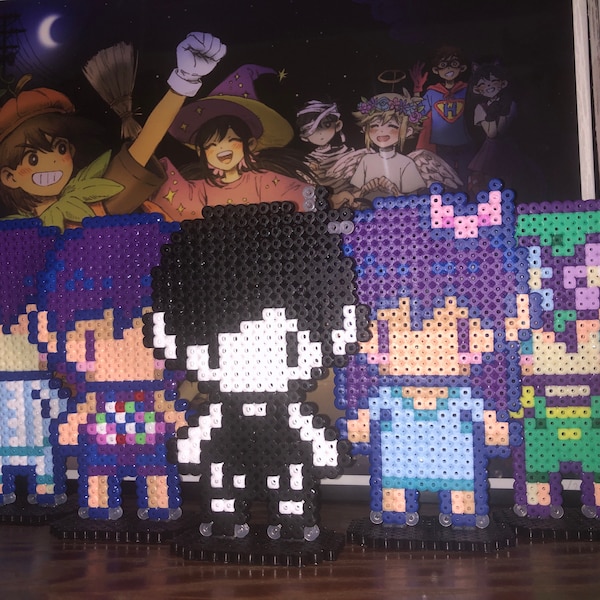 Omori (DREAM / HEADSPACE) Characters From Perler Beads, Perler Videogames, Aubrey, Kel, Hero ...