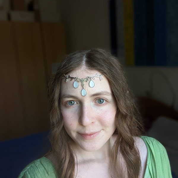 Fairy Wedding Elven Headpiece Forhead Jewelry Tiara Shooting Festival ...