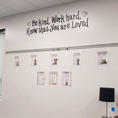 Be Kind, Work Hard, Know That You Are Loved, Inspirational Quote ...