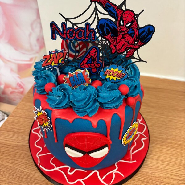 Spin - Spidey Inspired Cake Topper, Print at Home, DIY, Last Minute ...