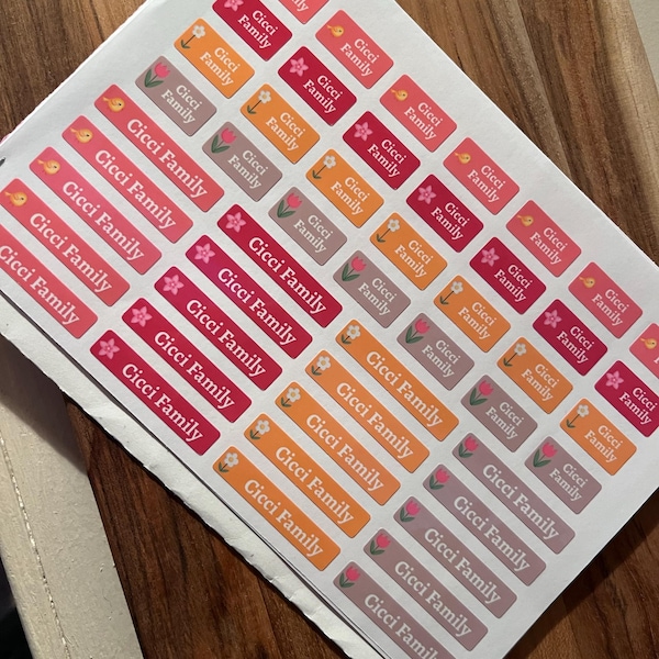 Sports Name Label Pack 64~96 Pcs -waterproof Labels-daycare Labels ...