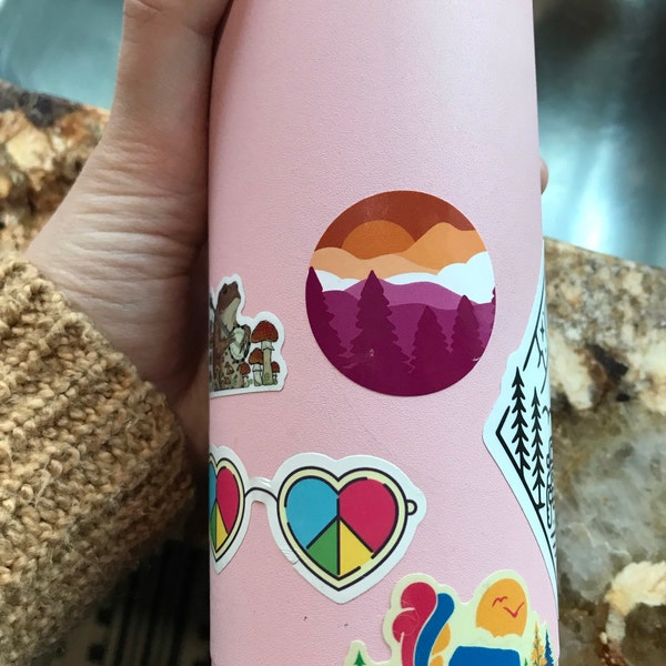 Subtle Lesbian Flag Sticker - Pride Sticker - Mountain Sticker - Laptop ...